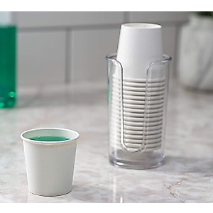 Comfy Package [4 oz. - 300 Count White Paper Cups, Small Disposable Bathroom, Espresso, Mouthwash Cups