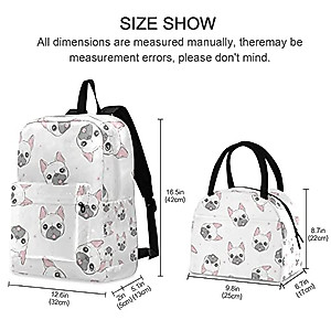 Kigai Dog Backpack for Boys Girls School Travel Back Pack Lightweight Durable Bookbag with Lunch Bag