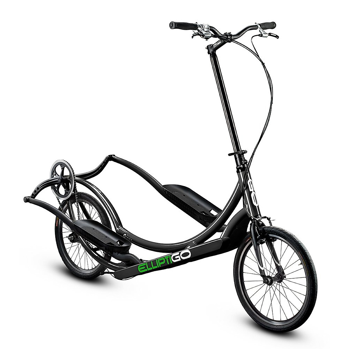 ElliptiGO 3C Long Stride Outdoor Elliptical Bike and Best Hybrid Indoor Exercise Trainer, Black