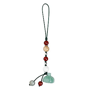 Hemobllo Cell Phone Strap Jade Phone Charm Key Agate Chain Car Key Hanging Pendants Decor for Car Phone Fan Clothing Decor Green