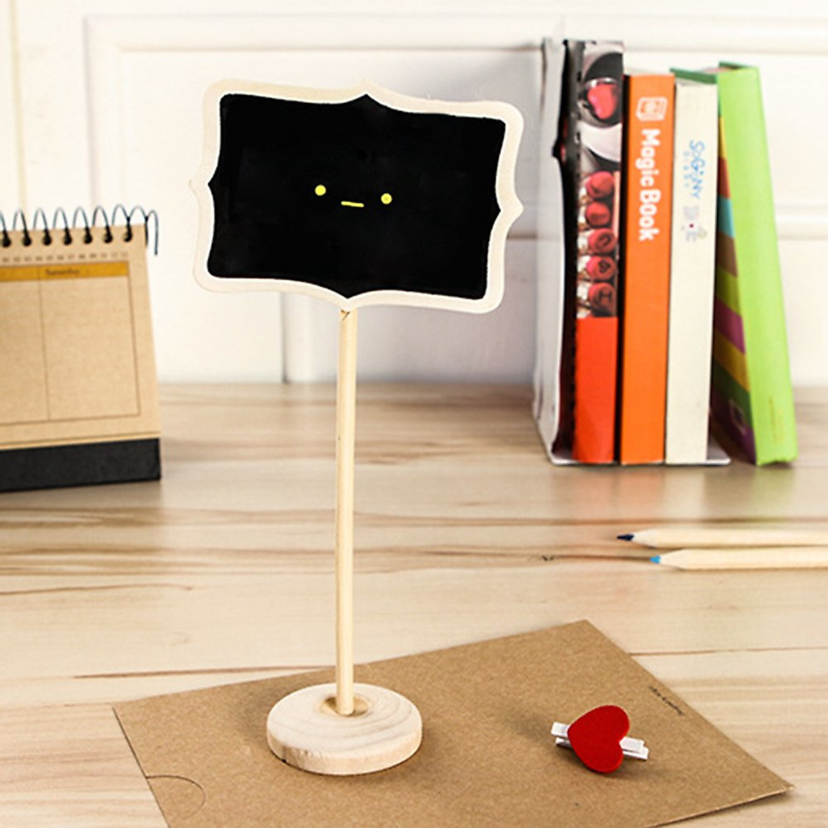 12Pcs Mini Rectangle Chalkboards Black Board with Stand for Message Board Signs Wood Small Chalkboard Signs for Wedding, Birthday Parties, Table Numbers, Food Signs and Special Event Decoration