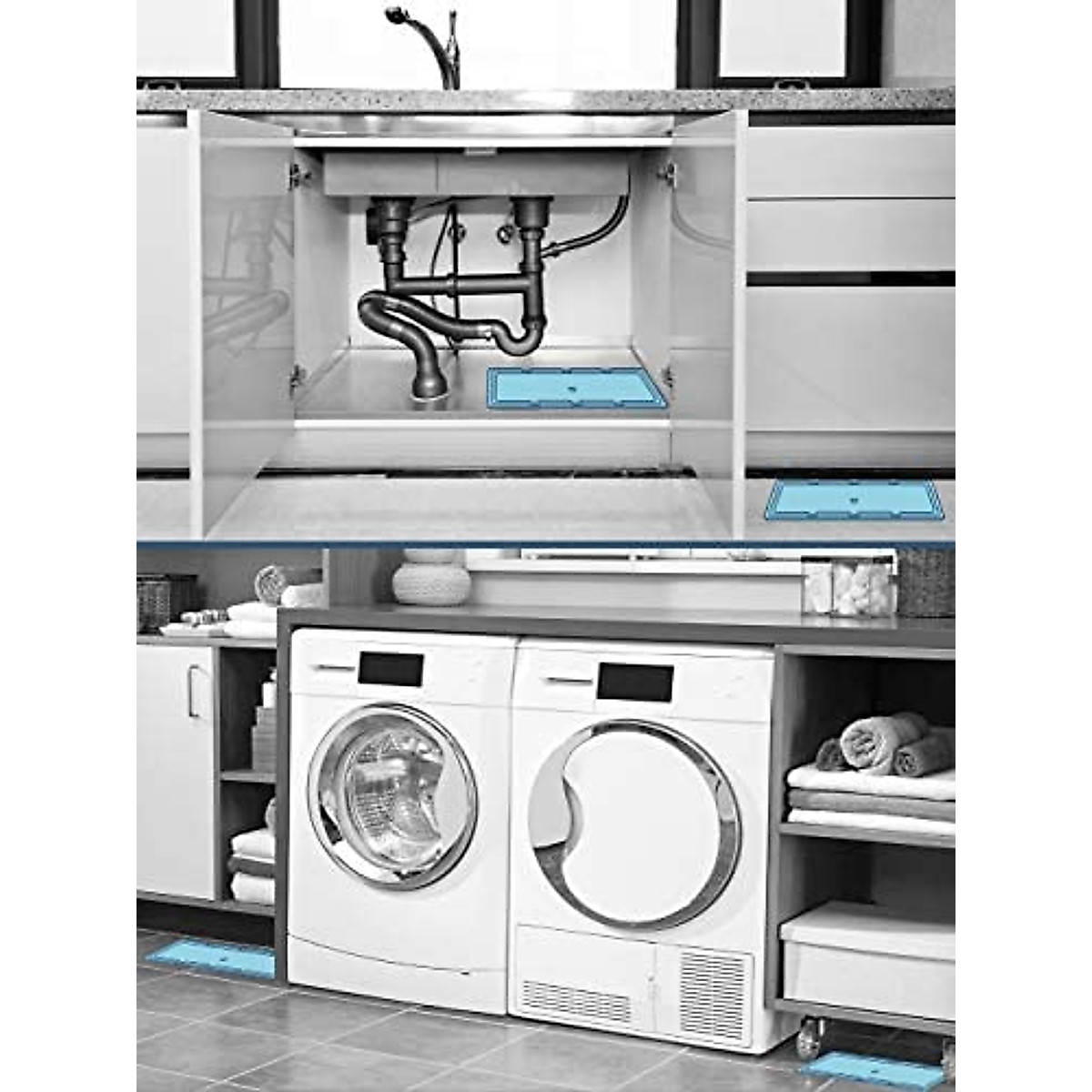 Heavy-Duty Rat Mouse Snake & Insect Glue Trap by Catchmaster - 6 Pre-Baited Trays with Hercules Putty Fastener, Ready to Use Indoors. Floor Anchor Sticky Adhesive Non-Toxic - Made in The USA