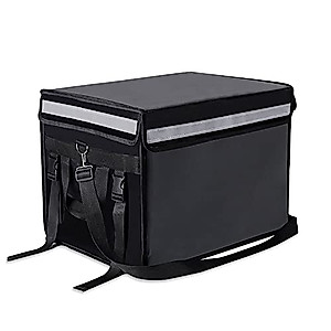 Insulated Bags For Food Delivery XL - 18.1" x 13.8" x 13.8", Commercial Insulated Food Delivery Bag w/ Divider, Waterproof & Foldable Catering Bag Food Deliveries, Delivery Pizza Bags 12 Inches