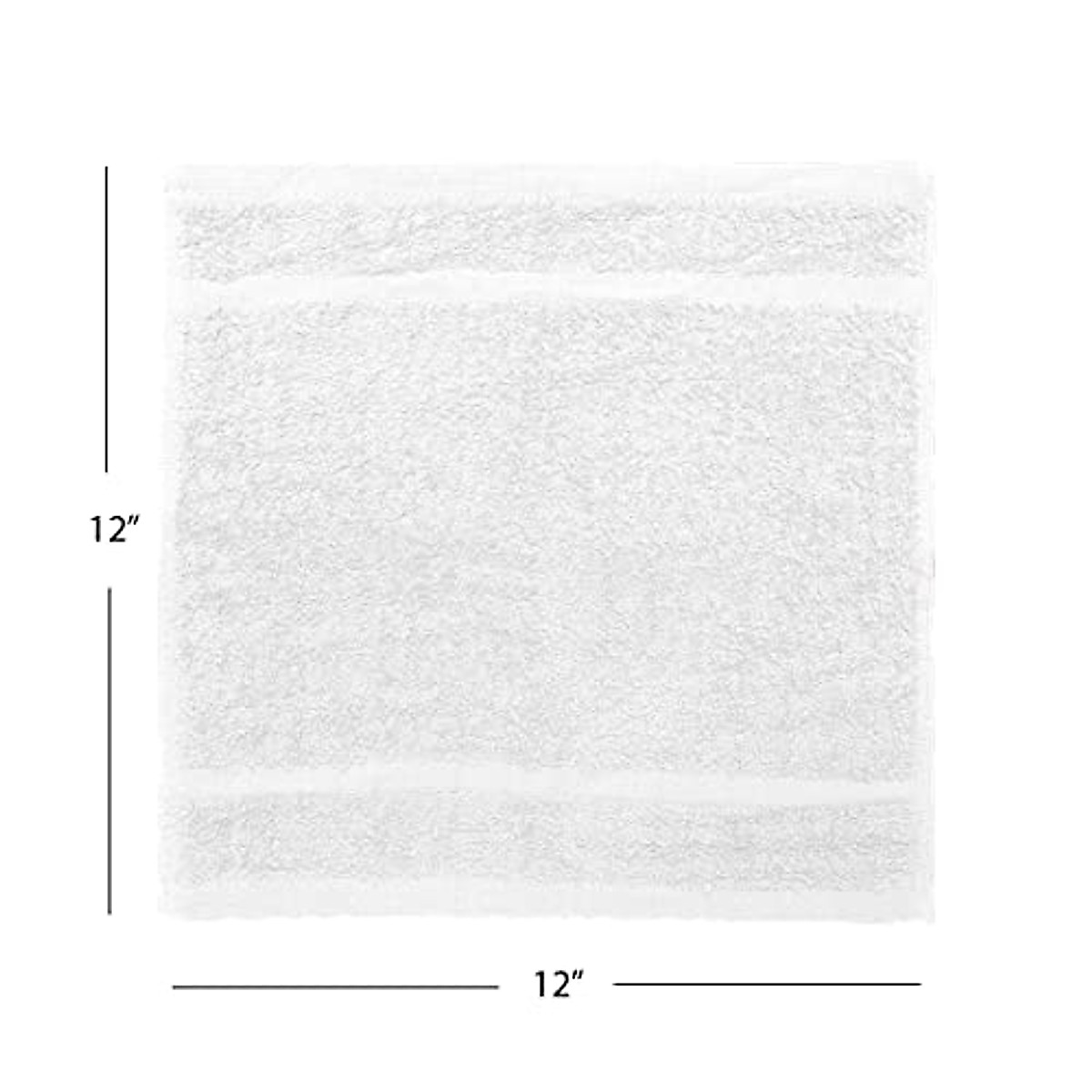 Avalon Towels Cotton Washcloths – (Pack of 60) Bulk 12"x12" Premium Ring Spun Cotton, Absorbent, Soft Face Towels, Gym Towels, Hotel and Spa Quality, Reusable Fingertip Towels (White)