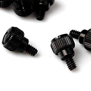 FASTROHY 20pcs PC Computer Case Thumbscrews 6-32 Thumb Screw, Black