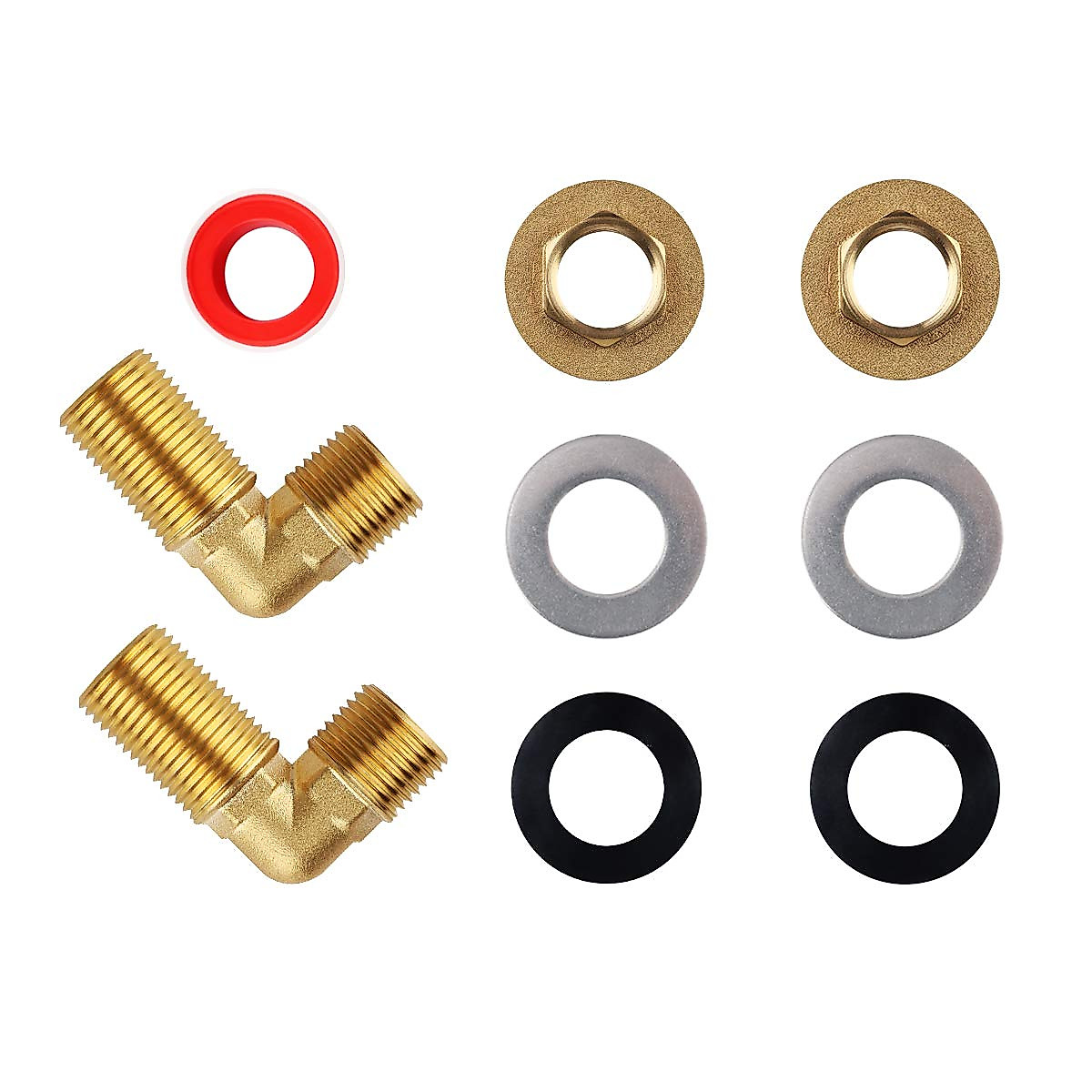 KWODE Commercial Faucet Installation Kit, Wall Mounting Installation Kit for Wall Mount Commercial Kitchen Sink Faucet Backsplash Mount Set on Stainless Compartment Prep & Utility Sink