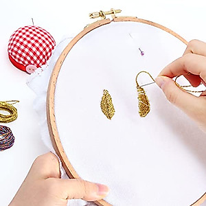 Caydo 28 Skeins Metallic Embroidery Floss Glitter Embroidery Threads Cross Stitch Thread for Friendship Bracelets DIY Embroidery Thread Crafts (14 Colors)