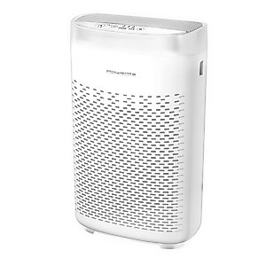 Rowenta Pure Air Essential Home Air Purifier with HEPA & Carbon Filtration removes 99.98% with 3-level filtration, CADR 128 sq/ft, White