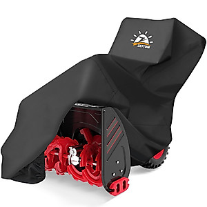 Zettum Snow Blower Cover - 600D Snowblower Covers Waterproof Heavy Duty, Outdoor Snow Thrower Cover Universal Fit for EGO, Honda, Ryobi, Cub Cadet, Ariens, Troy Bilt, Snow Joe, Toro and PowerSmart