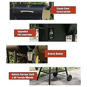 Z GRILLS Wood Pellet Smoker with Upgraded PID Controller, 8 in 1 BBQ Grill, 553 sq in Cooking Area, 550B2