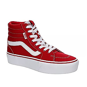Vans Unisex Filmore High Platform Canvas Sneaker - Tango Red 9
