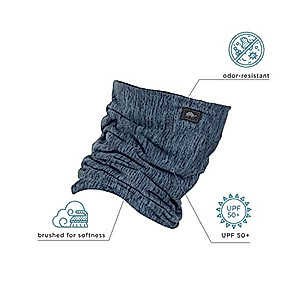 Turtle Fur Comfort Shell Stria UV Pipe Dream Fleece Lined Neck Warmer, Baltic