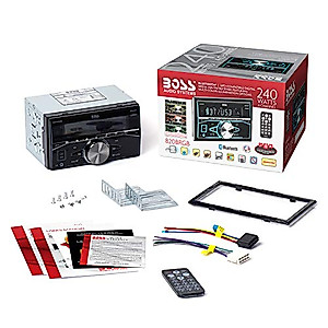 BOSS Audio Systems 820BRGB Multimedia Car Stereo - Double Din, Bluetooth Audio and Hands-Free Calling, MP3 Player, USB Port, AUX Input, AM/FM Radio Receiver, No CD/DVD, Multi Color Illumination