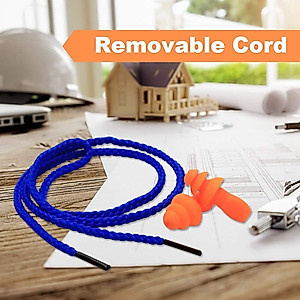 10 Pair Corded Ear Plugs for Shooting Range Ear Protection for Gun Range - Hunting Ear Plugs Individually Wrapped Shooting Ear Buds Hunting Ear Protection Hearing Protection Ear Plugs for Construction