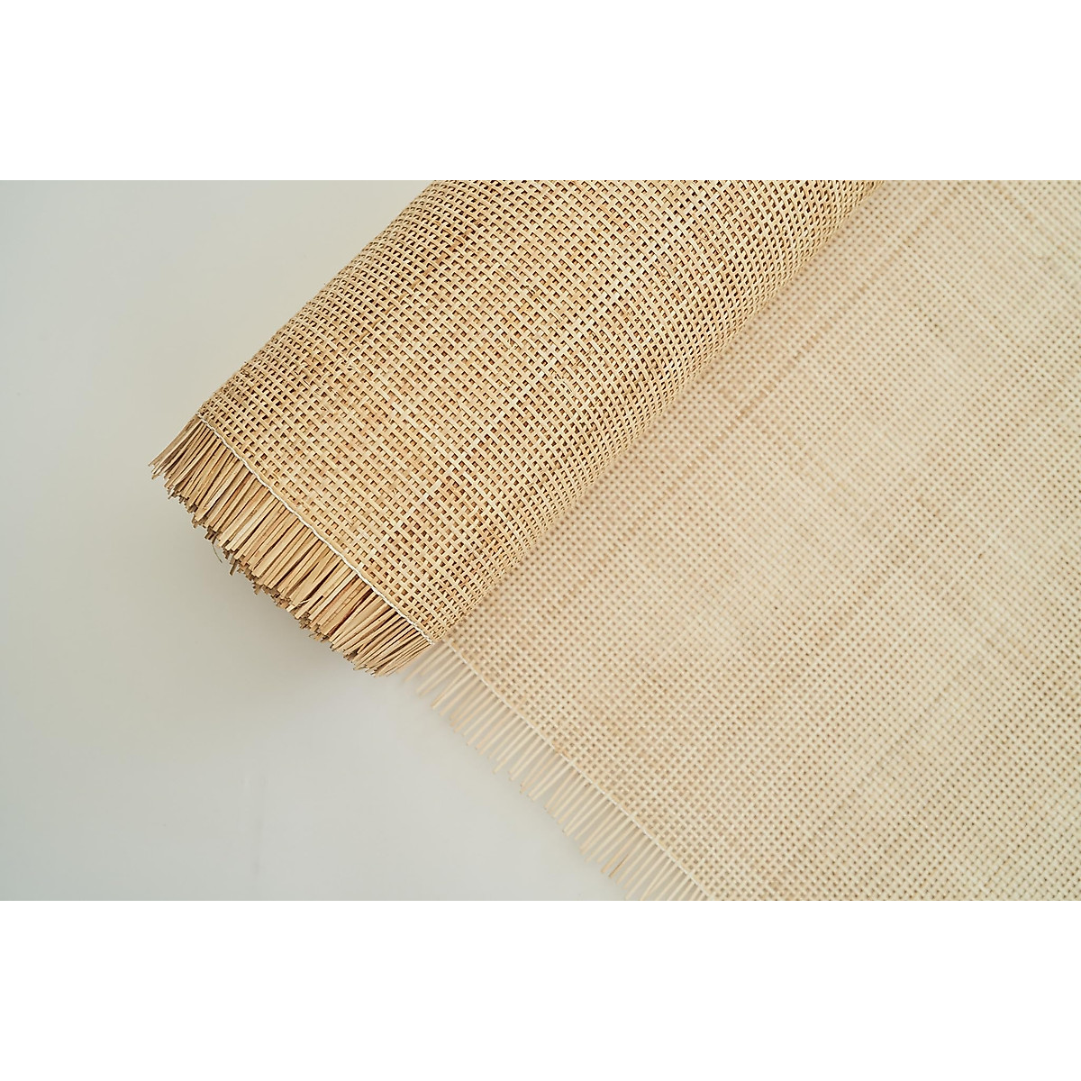 24" Width Natural Rattan Square Webbing, Radio Weave, Rattan for Caning Projects (5 Feet)