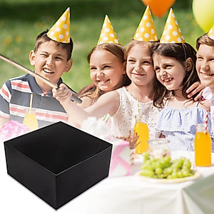 opaprain 8x8x4 inch 10 pack small black gift box with lid, easy to assemble, used for Christmas gift, bridesmaid proposal box, wedding and birthday party gift box.