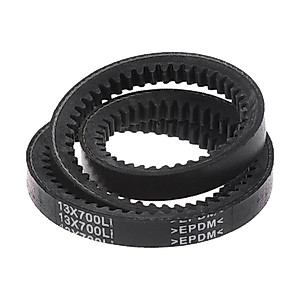 HARFINGTON 13x700 Cogged V-Belts AX Section Drive Raw Edge Belt 700mm Inner Girth 13mm Width 8mm Thickness EPDM for Power Transmission