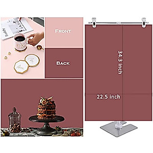 iprotech 6PCS 12 Patterns Double-Sided Photography Background Paper with Stand, Waterproof Reusable 34x23in Morandi Wood Photo Tabletop Backdrops for Food Jewelry Cosmetics Makeup