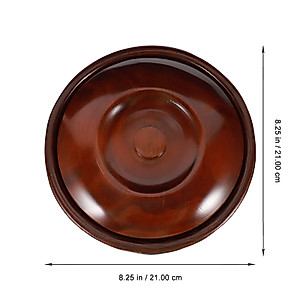 DOITOOL Wood Serving Bowls with Lid, Tableware Wooden Serving Bowls for Salad, Candys, Snack, Nuts Serving Container Condiment Container (8.25x8.25x2.85 Inch)