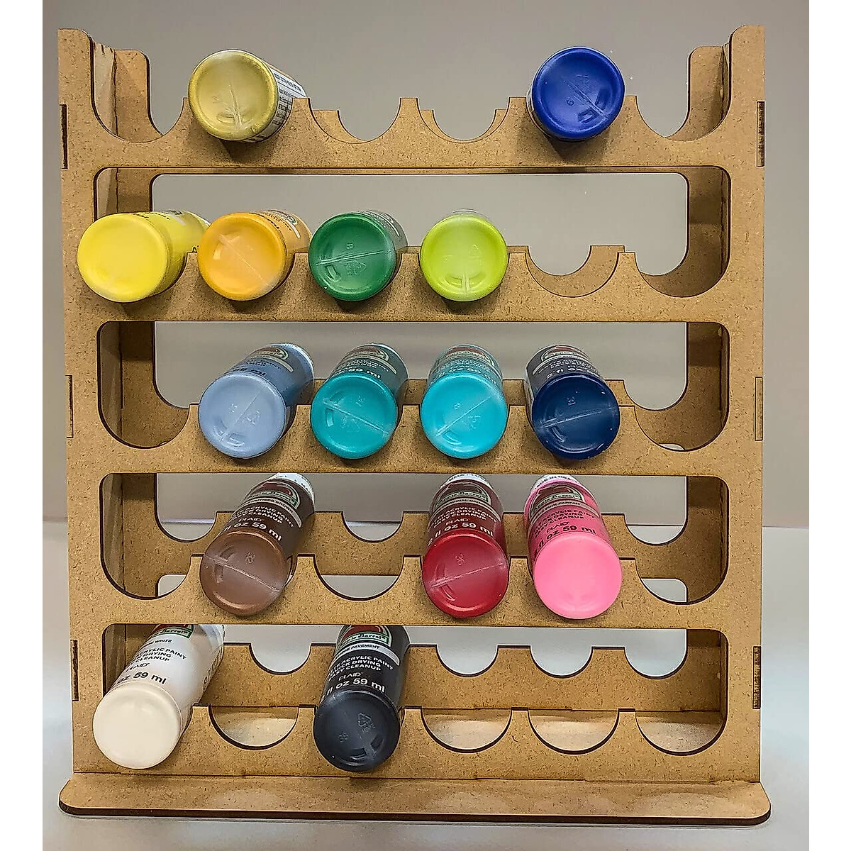 Vertical Paint Rack for 2oz Craft Paints - 36mm Diameter Bottles