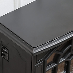 HOMCOM 18" Electric Fireplace Heater, Freestanding Fire Place Stove with Realistic LED Flames and Logs, Overheating Protection, 750W/1500W, Black