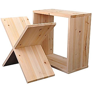 Wine Enthusiast 24 Bottle Compact Cellar Cube Wine Rack, Natural