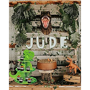 Dinosaur Party Cupcake Stand Dinosaur Birthday Decorations for Kids Boys Jungle Theme Dinosaur Party Supplies 3Tier Cardboard Cupcake Dessert Tower Dino Cupcake Holder