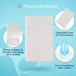 Cloverooke 100ct Extra Small Dog Diaper Liners, Disposable Absorbent Hygiene Pad for Female Heat, Booster Pad for Urinary Incontinence, Male Wrap Inserts.