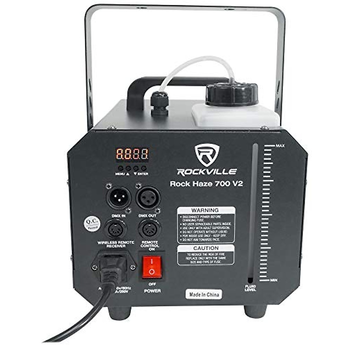 Rockville ROCKHAZE 700 CFM DMX Haze Machine Water Based DJ/Club Hazer and (2) Remotes