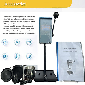 VTSYIQI Stormer Viscometer Viscosity Meter Tester Digital rotational viscometer Rotary visometer with LCD Large Screen KU Unit 40.2 to 141.0KU Accuracy 2.00% for Paint Viscosity Testing