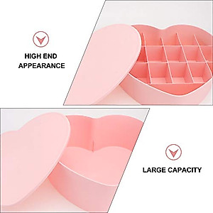 Cabilock Clothes Drawer 3Pcs Underwear Organizer Box with Lids Heart Shaped Closet Dresser Drawer Dividers Containers Stackable for Socks Bras Scarves Clothes Storage Bag