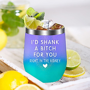 Best Friend Funny Gifts for Women, Friendship Gifts Birthday Gifts for Friends Female, Women, Sister Gifts from Sister, BFF Gifts for Women, Unique Personalized Gifts for Friends, Her - Wine Tumbler