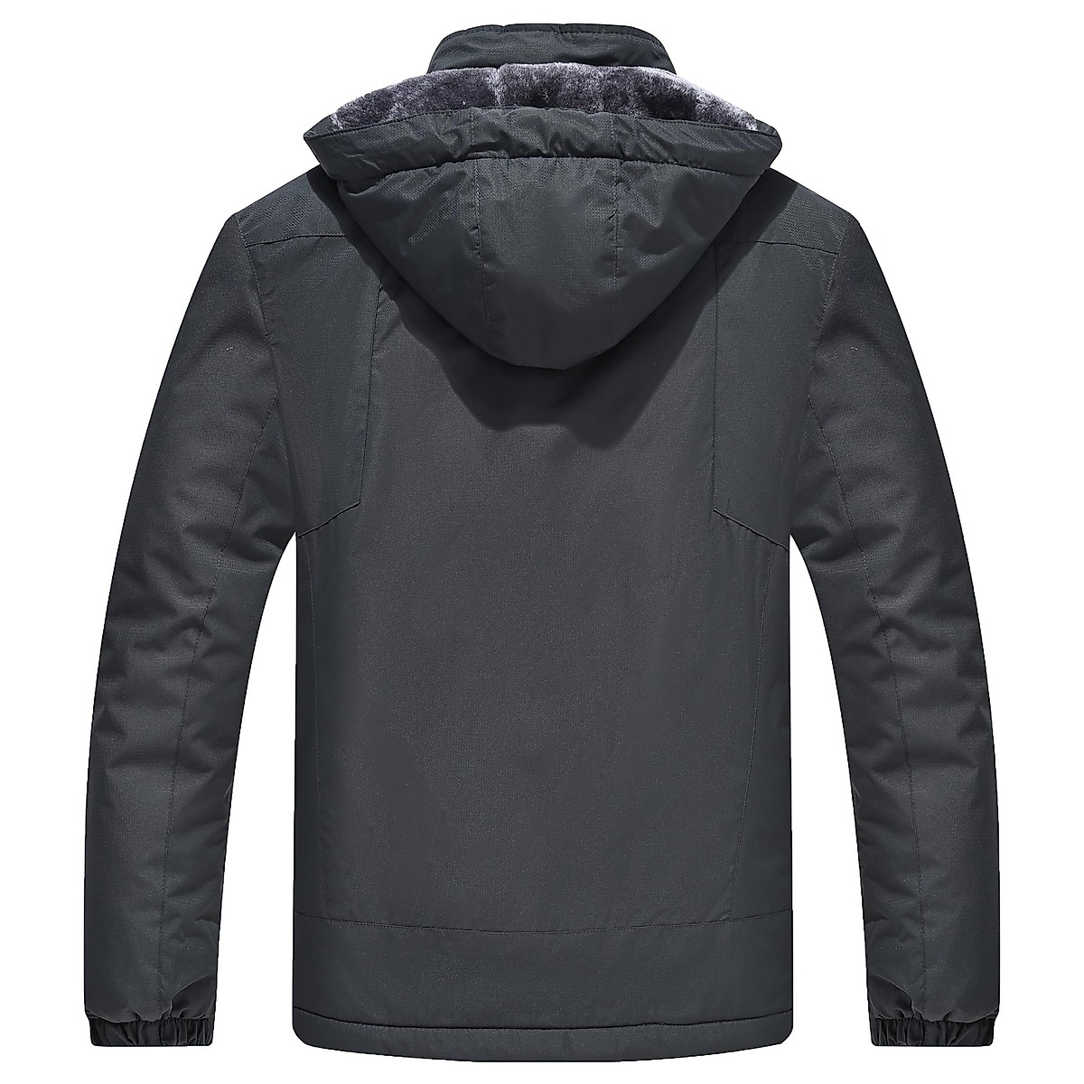 Rapoo Winter Coats for Men - Waterproof Windbreaker Jackets, Fleece Warm Snowboard Ski Coats, Dark Grey, XL