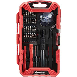 Amazon Basics Electronics Repair Screwdriver Set, Set of 32 Pieces