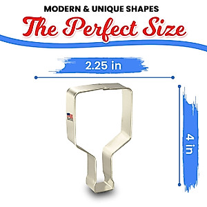 Foose Cookie Cutters Pickle Ball Racquet or Mirror 4 in, Tin Plate Steel, Handmade in USA