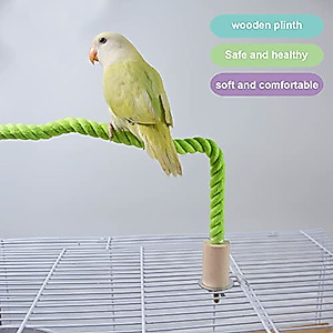 qumHmup Parrot Bird Perch,Bird Hemp Rope Perch,Parrot Grinding Perches Cage Play Stands, Birdcage Accessories Rope Toys.