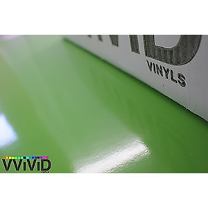 VViViD Lime Green Gloss 60 Inches x 1 Foot Car Wrap Vinyl Roll with Air Release 3MIL-VViViD8