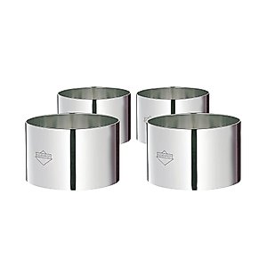 Küchenprofi 3 Kuchenprofi 4-Piece Inch Stainles Steel Food prep/Plating/Forming Rings, Silver