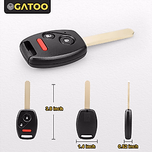 Key Fob Remote Control Replacement Fits for 2005 2006 2007 2008 Honda Pilot Keyless Entry Remote CWTWB1U545 35111-S9V-325, 2 Pcs