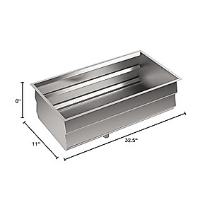 KOHLER 5540-NA Prolific 33 Inch Workstation Stainless Steel Single Bowl Kitchen Sink with Included Accessories, Undermount Installation, Stainless Steel