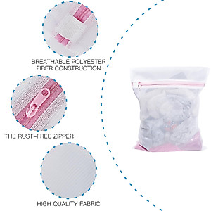 Bra Washing Bags for Laundry, 5 Pcs Bra Laundry Bags for Washing Machine and 5 Pcs Honeycomb Mesh Laundry Bags, Lingerie Bags for Washing Delicates, Bra Washer Protector for Laundry