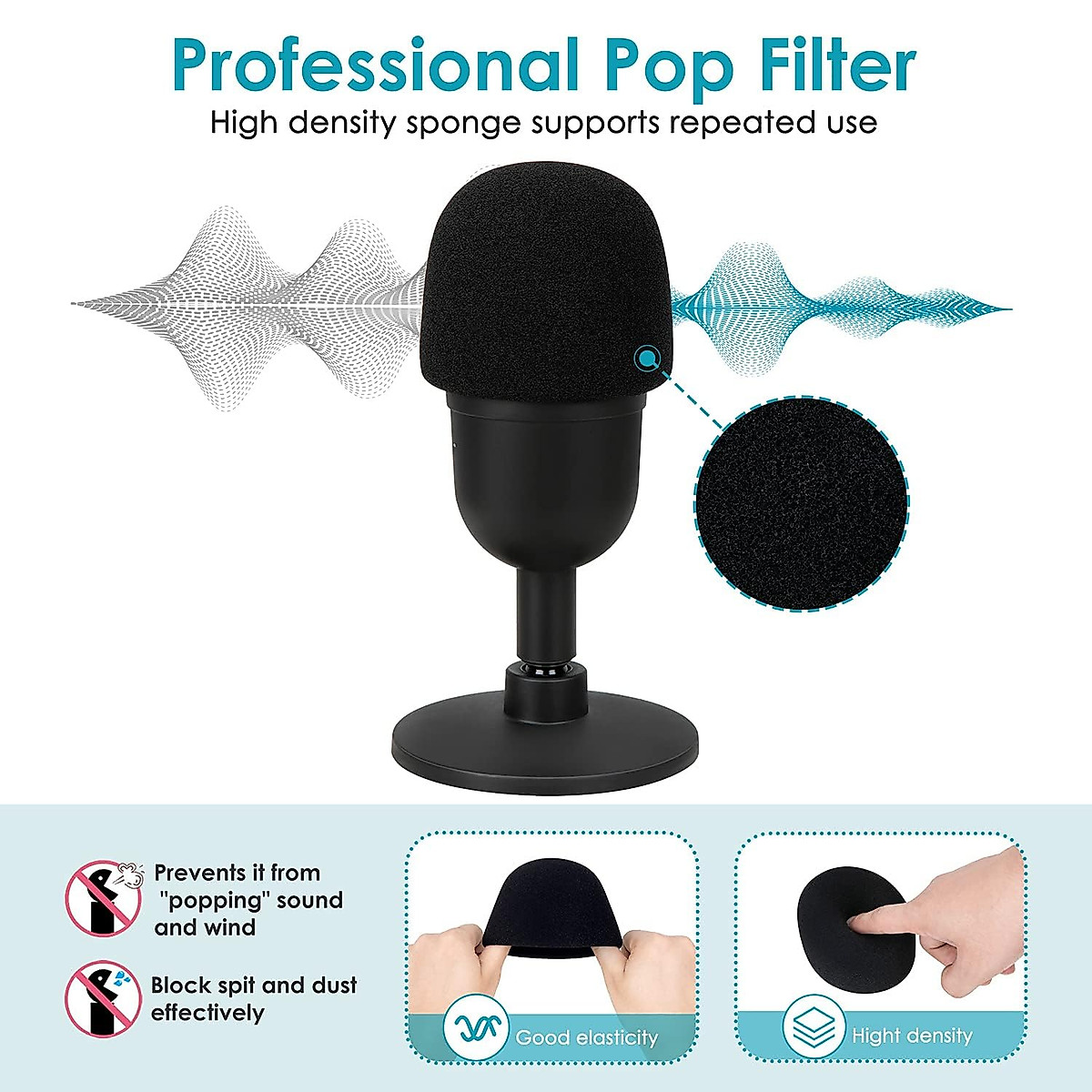 YOUSHARES Mic Arm Boom Arm - Microphone Arm for HyperX QuadCast QuadCast S SoloCast, Blue Yeti, Fifine AM8, Rode, Shure, Razer, Gaming Mic and Most Microphones using 3/8" to 5/8" Adapter