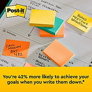 Post-it Mini Notes, 1.5 in x 2 in, 12 Pads, America's #1 Favorite Sticky Notes, Cape Town Collection, Bright Colors (Magenta, Pink, Blue, Green), Clean Removal, Recyclable (653AN)