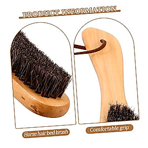 TOPPERFUN Dust Brush Whisk Broom Cleaning Scrub Brush Hand Broom Wood Brush Clothes Brush Garment Brush Wooden Handle Cleaning Brush Wooden Handle Brush Hat Cleaning Brush Horsehair