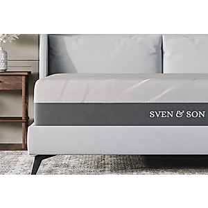 Sven & Son California King Mattress, Bed in A Box, 12" Luxury Cool Gel Memory Foam, Pressure Relief & Support, 10" Year Warranty, Designed in USA (Cal King, Mattress Only 12" Medium)