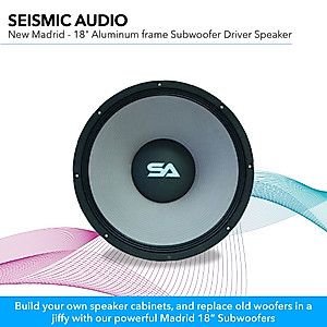 Seismic Audio - 18" Raw Subwoofers/Woofers/Speakers - PA DJ Pro Audio Replacement Sub - 750 Watts RMS - 240 oz Magnet - 8 Ohms - 4" Voice Coil