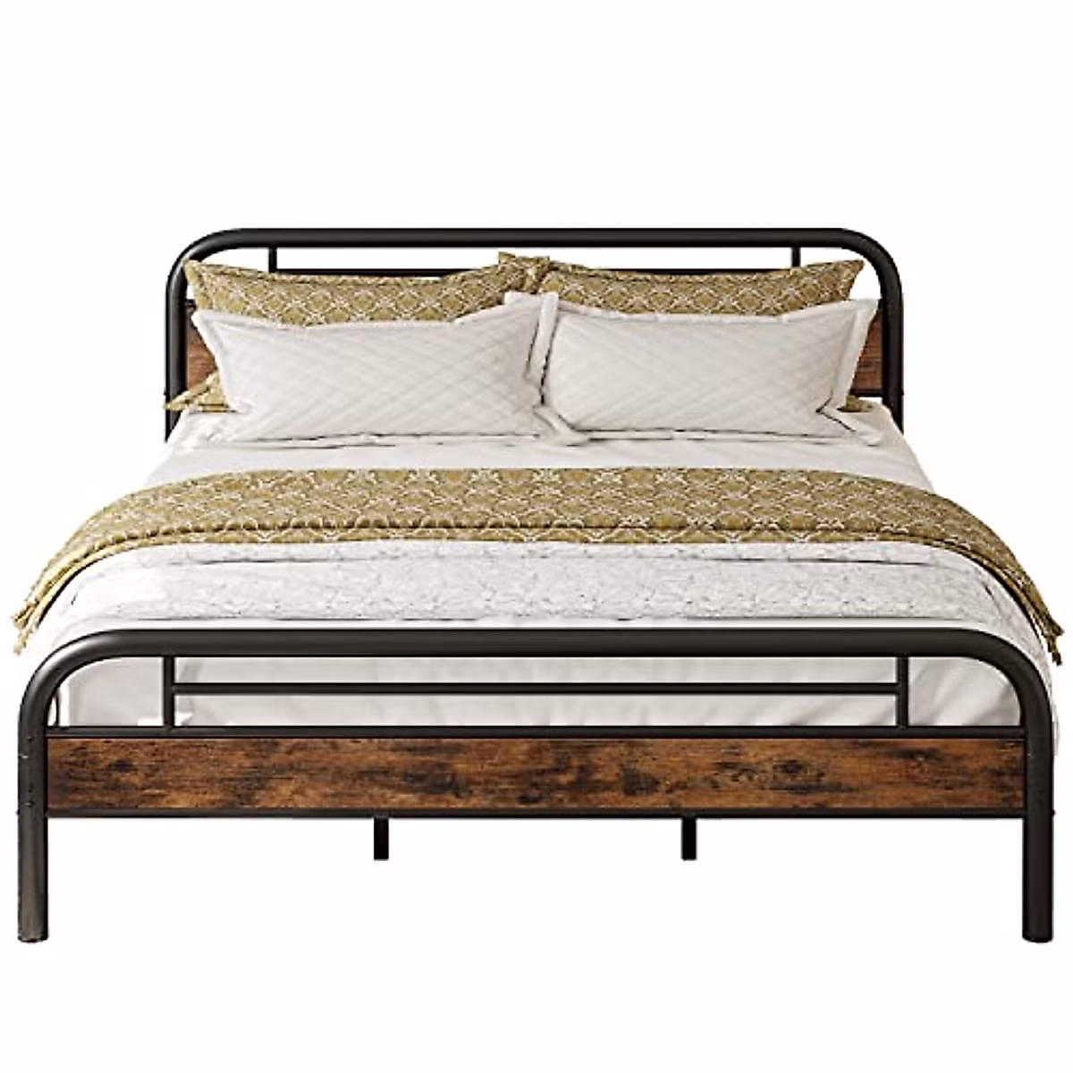 LIKIMIO California King Bed Frame, Platform Bed Frame King with Headboard and Strong Support, Easy Assembly, Noise-Free, No Box Spring Needed