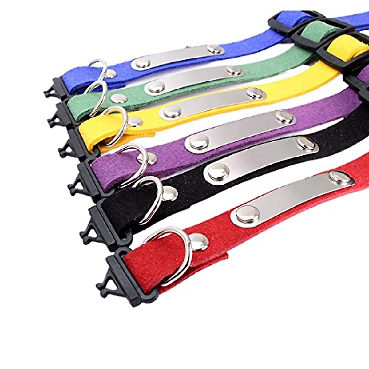 Personalized Anti Strangulation Kitten Cat Collars with Bell Breakaway Quick Release Custom Engraved Cat Collar with Name Tag Adjustable Red Cute Cat Collars for Male Female Boy Girl Cats