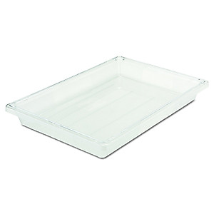 Rubbermaid Commercial Products Polycarbonate Food Storage Box/Tote, 5 Gallon, Clear, for Restaurant/Kitchen/Cafeteria