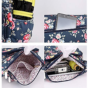 Casual Nylon Floral Shoulder Bag For Women Crossbody Bag Messenger Bags Travel Handbags With Adjustable Strap Waterproof (butterfly)